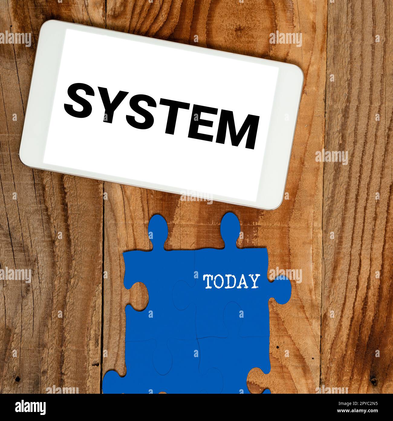 Handwriting text System. Conceptual photo set of things working ...