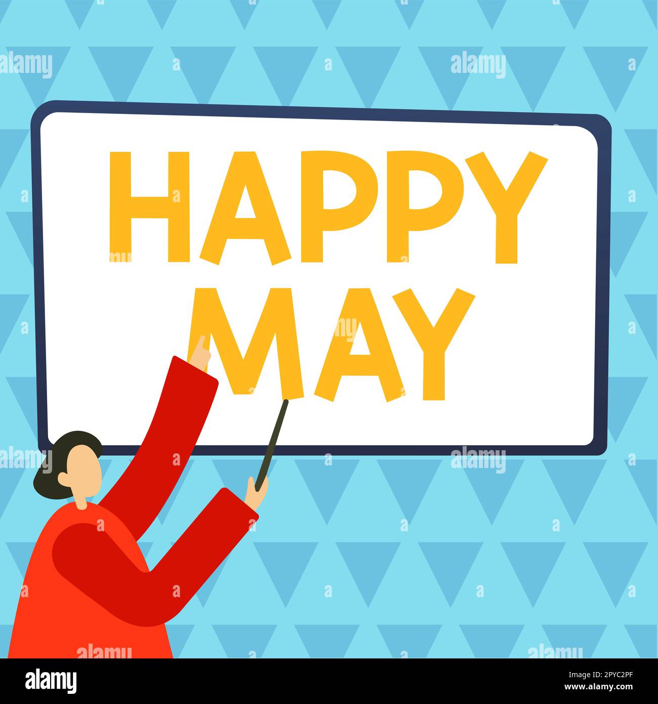 Writing displaying text Happy May. Concept meaning Happy new month Best ...