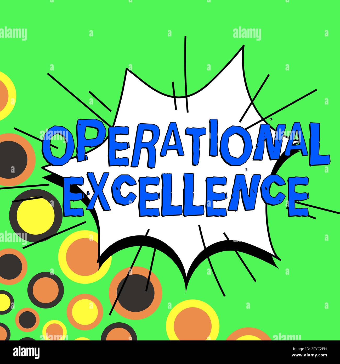 Text caption presenting Operational Excellence. Word for software that ...