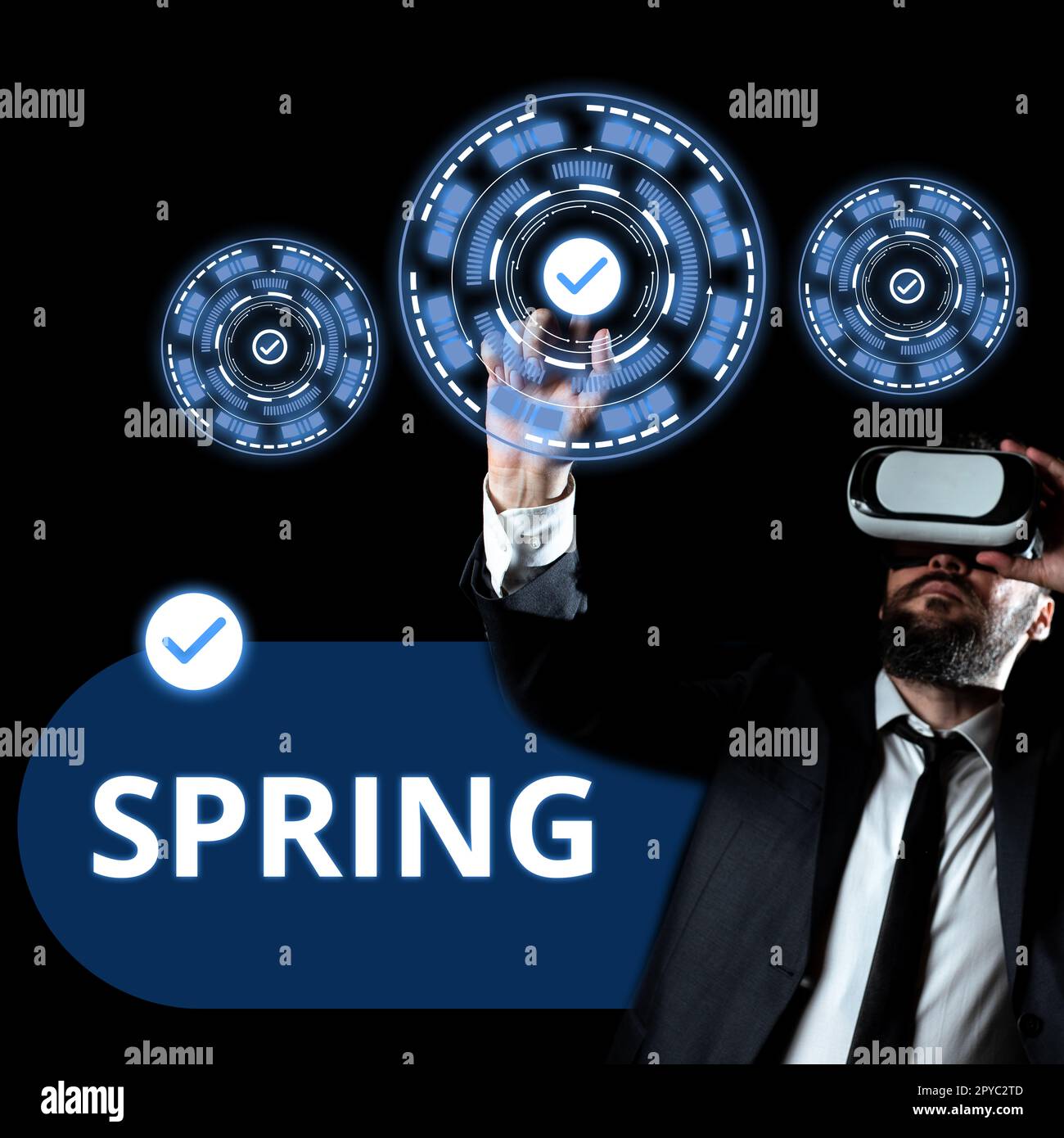 Sign displaying Spring. Business concept the season after winter in ...