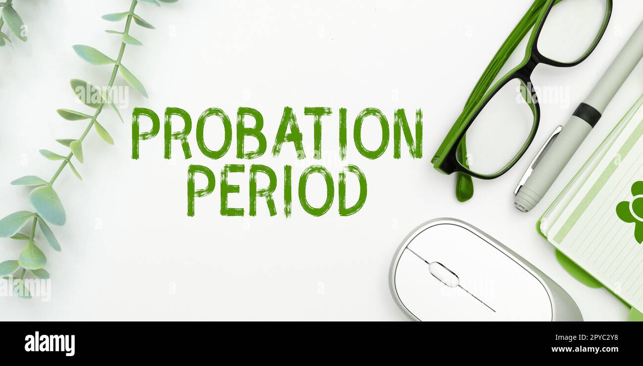 Text showing inspiration Probation Period. Business overview focused ...