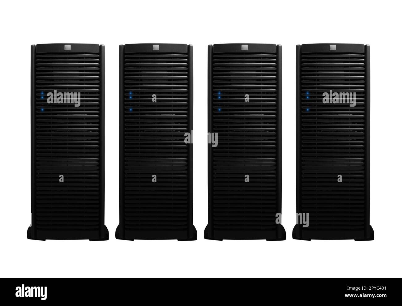 Server group with fast digital network connection Stock Photo - Alamy