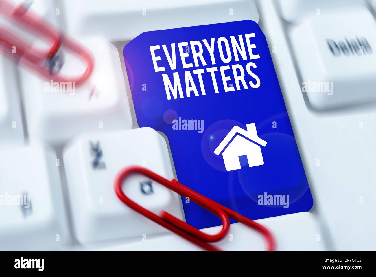 Hand writing sign Everyone Matters. Internet Concept all the people ...