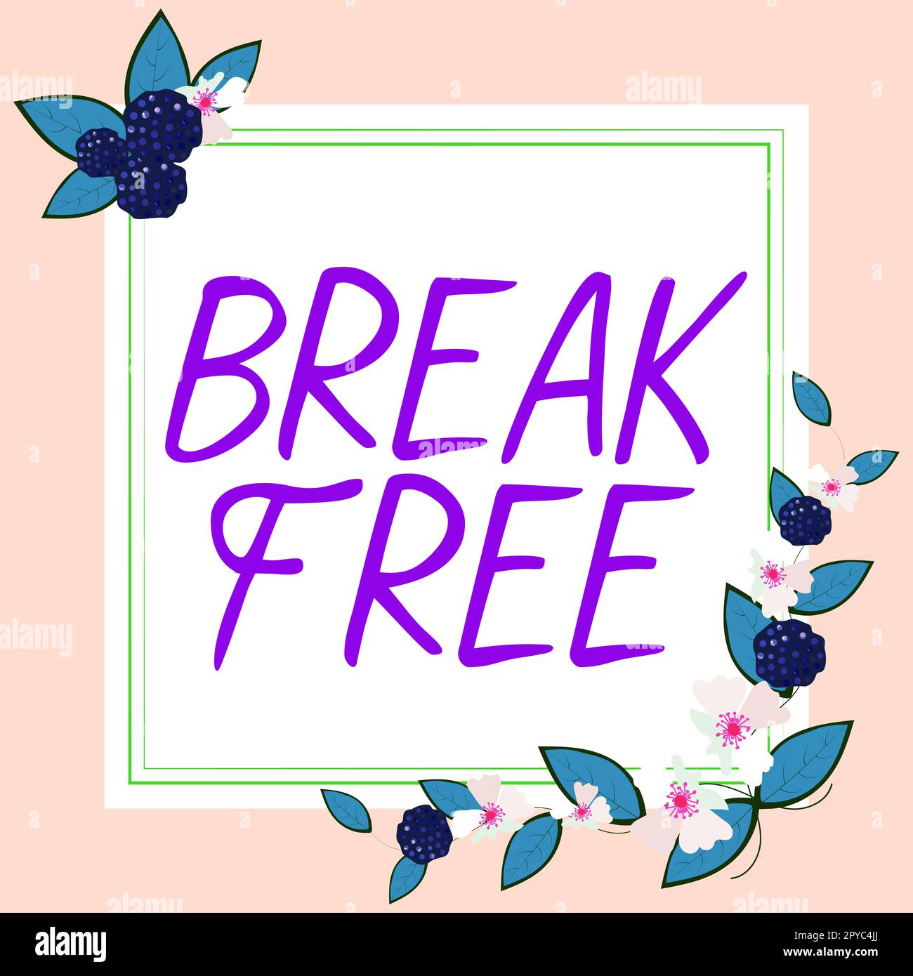 Sign displaying Break Free. Word Written on another way of saying ...