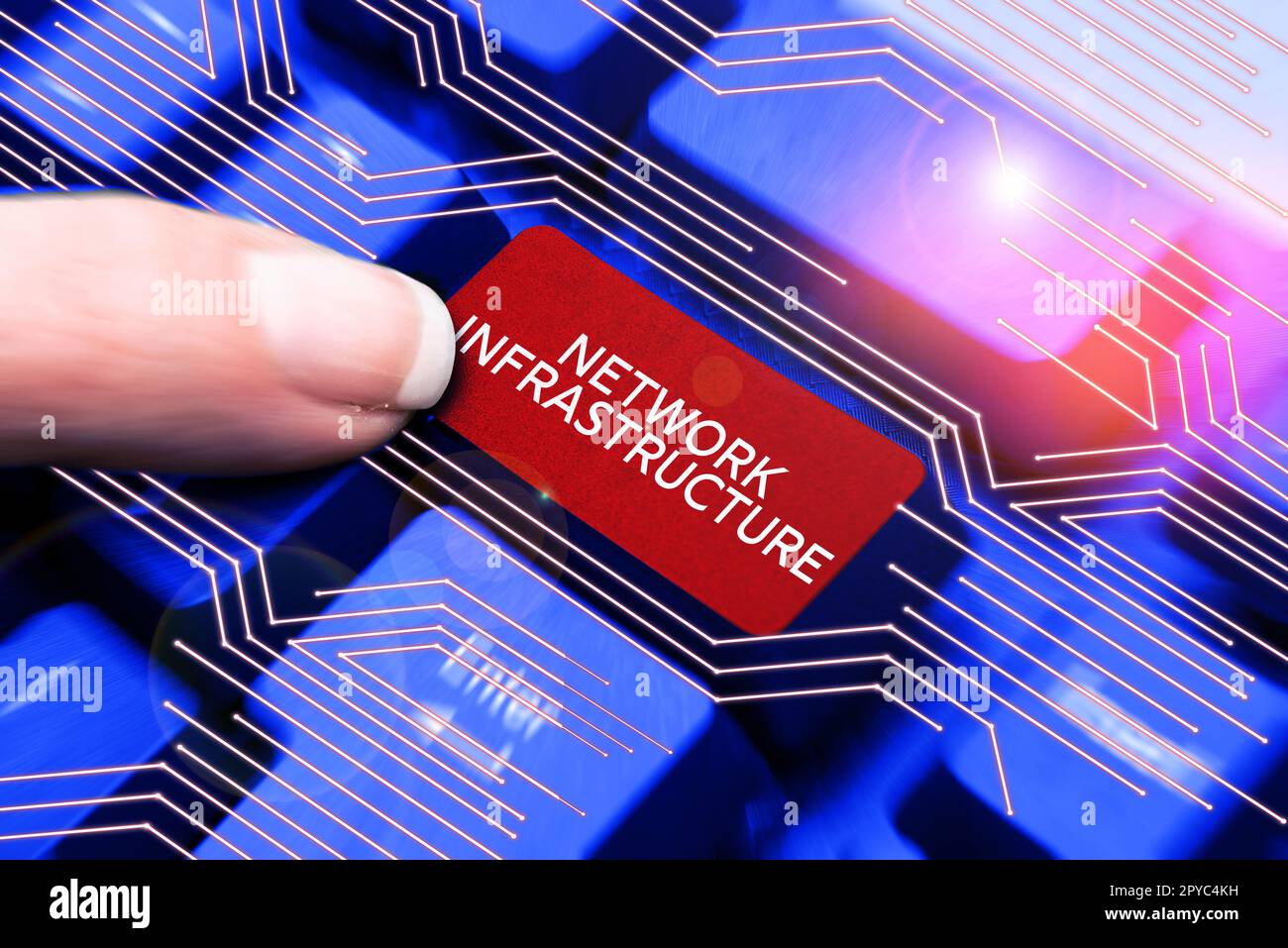 Text sign showing Network Infrastructure. Concept meaning Hardware and ...