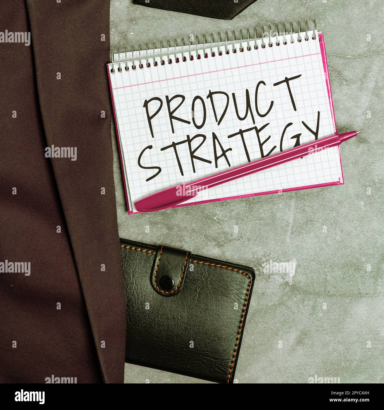 Text caption presenting Product Strategy, Word for long term plan ... Text caption presenting Product Strategy, Word for long term plan ...