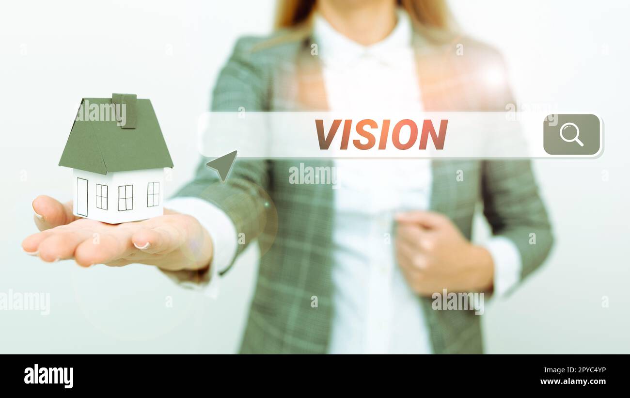 Conceptual display Vision. Business showcase Being able to see ...