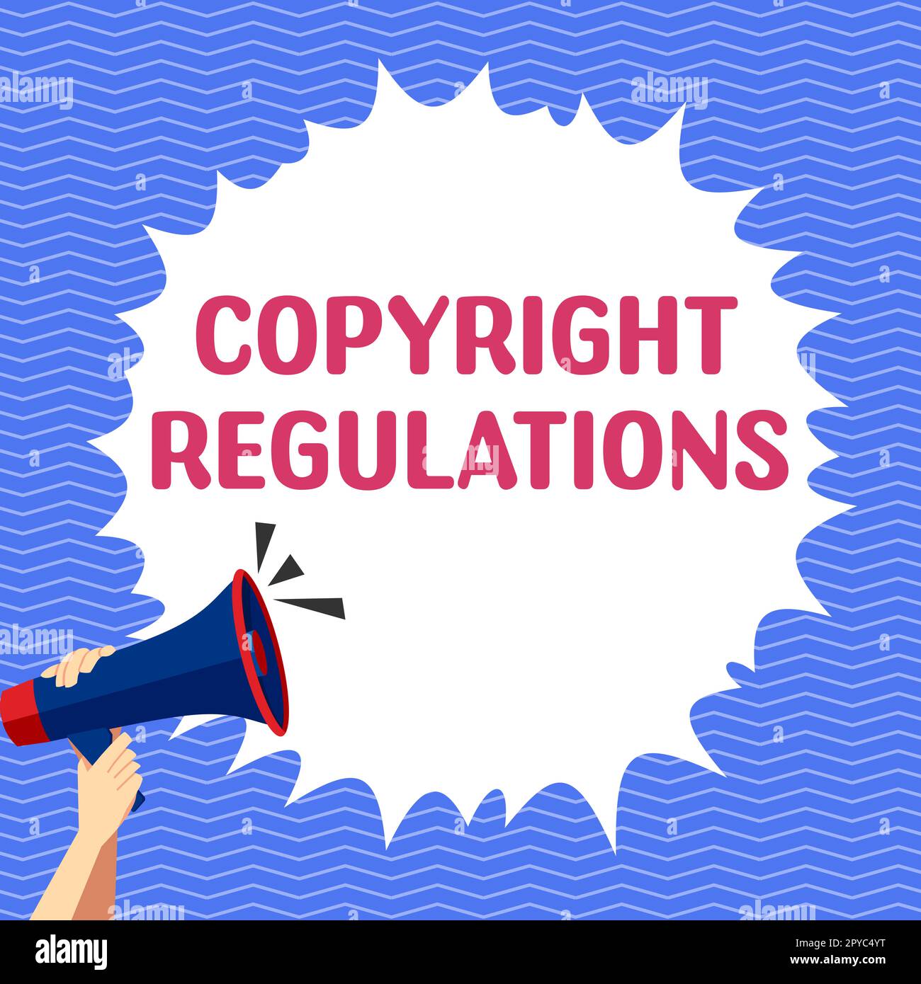 Inspiration showing sign Copyright Regulations. Internet Concept body ...