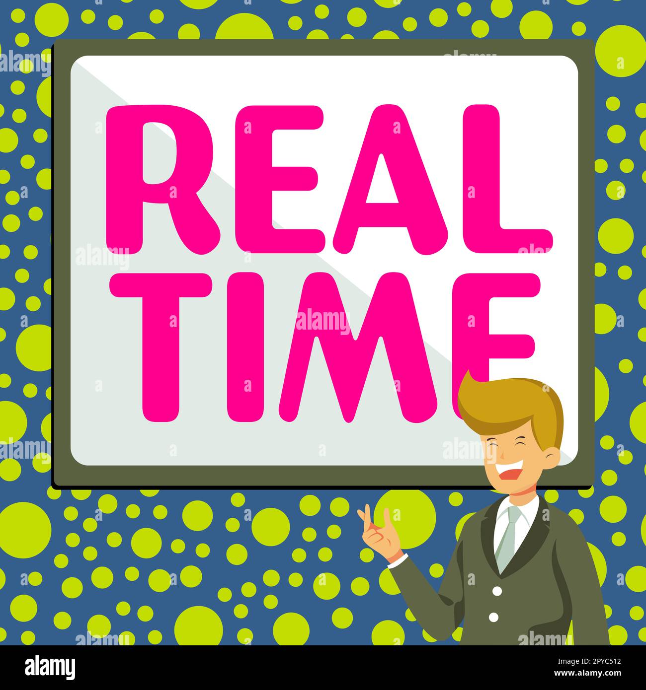 Text showing inspiration Real Time. Internet Concept the actual time ...