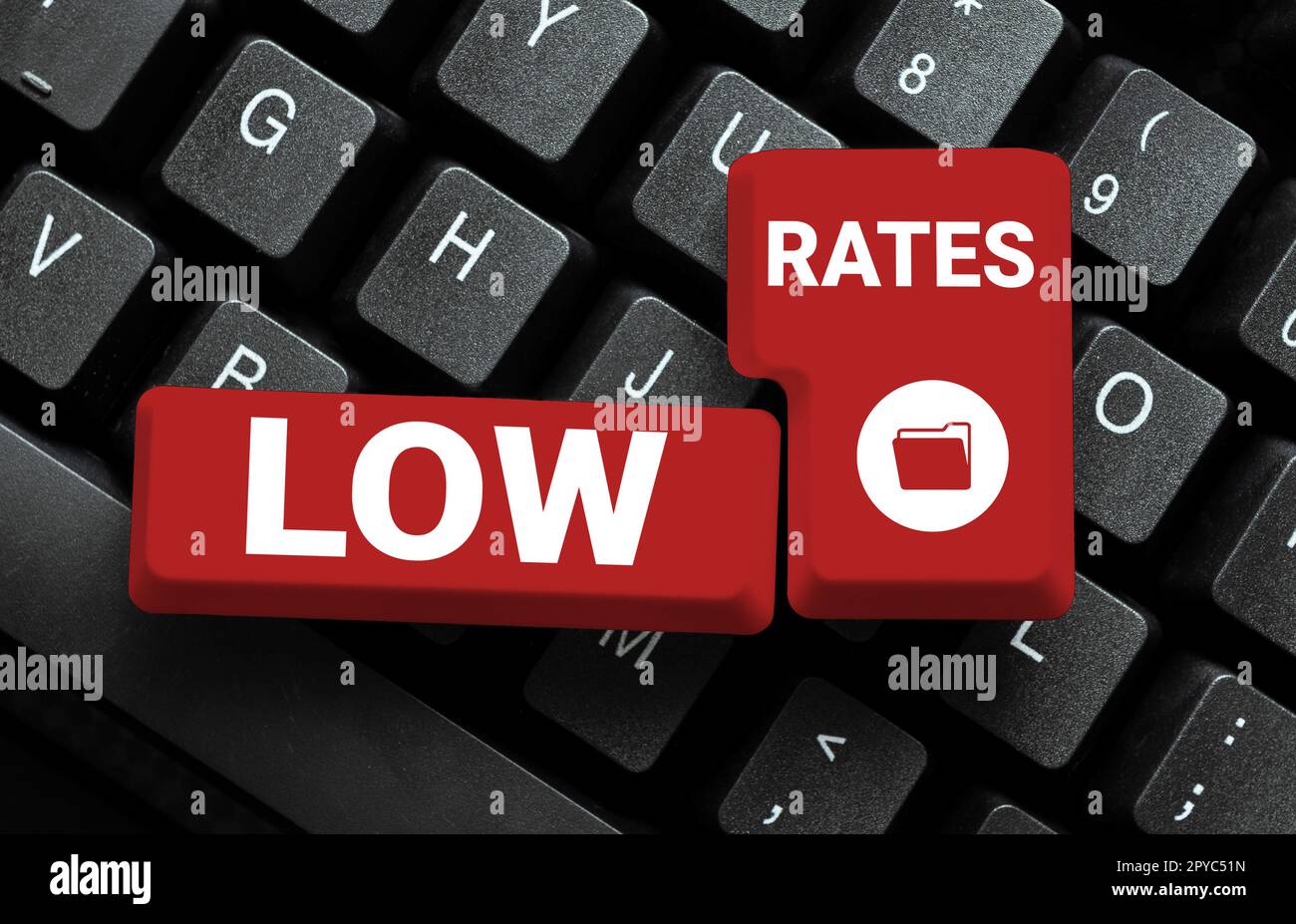 Conceptual display Low Rates. Business approach A cost of an item or ...
