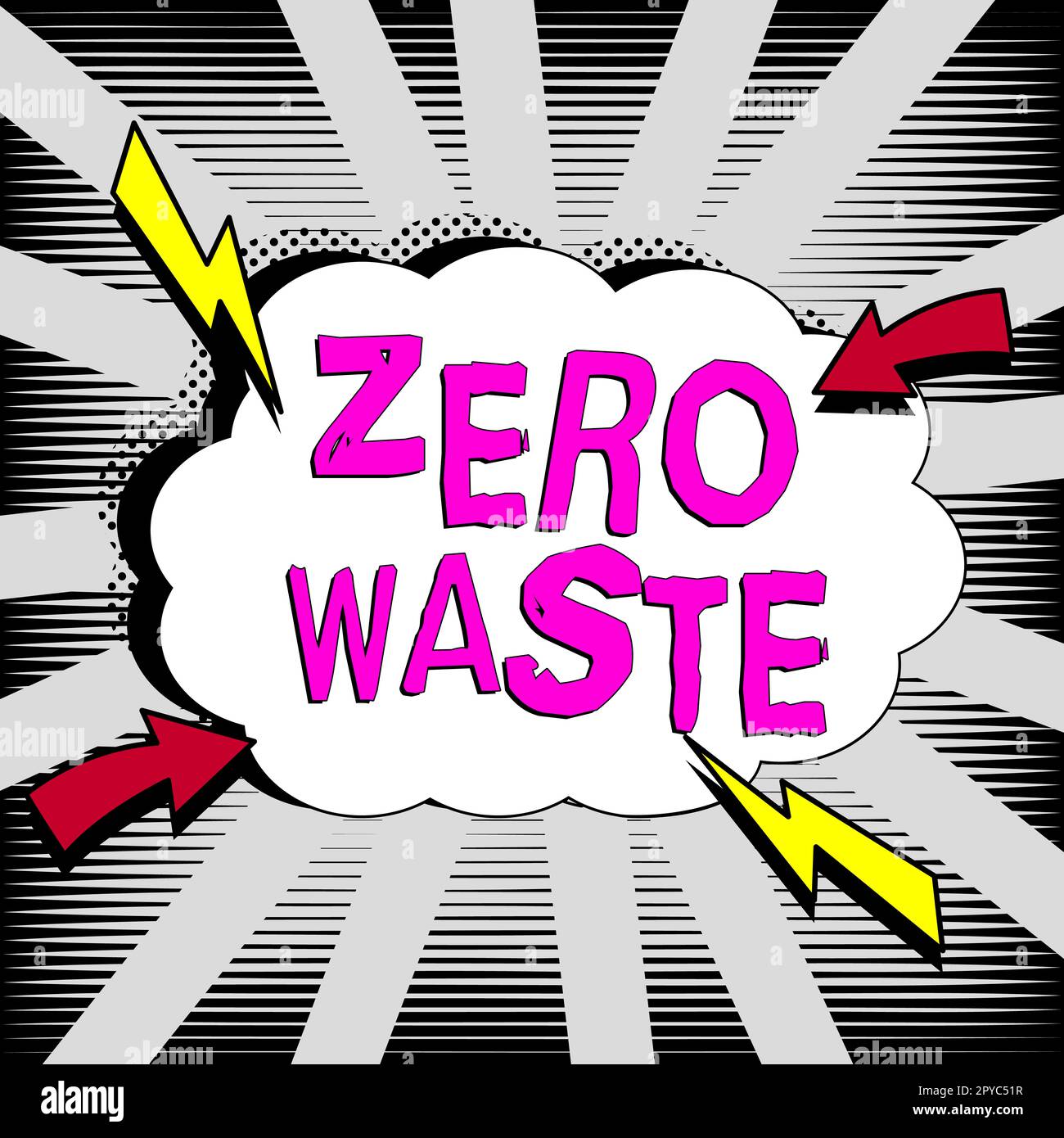 Handwriting text Zero Waste. Word for industrial responsibility ...