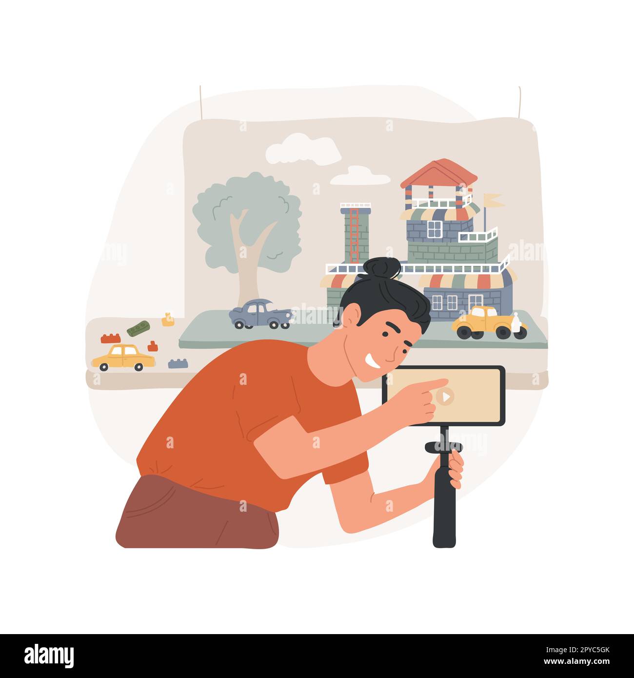 Animation isolated cartoon vector illustration. Stop motion animation ... Animation isolated cartoon vector illustration. Stop motion animation ...