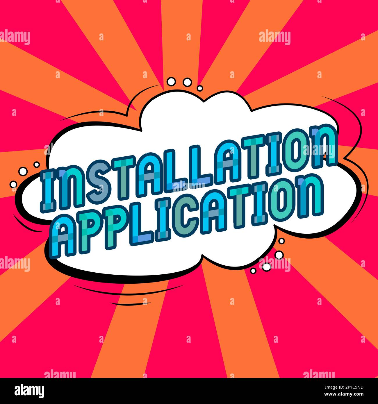 Hand Writing Sign Installation Application Business Concept The Act Of Replacing An Older