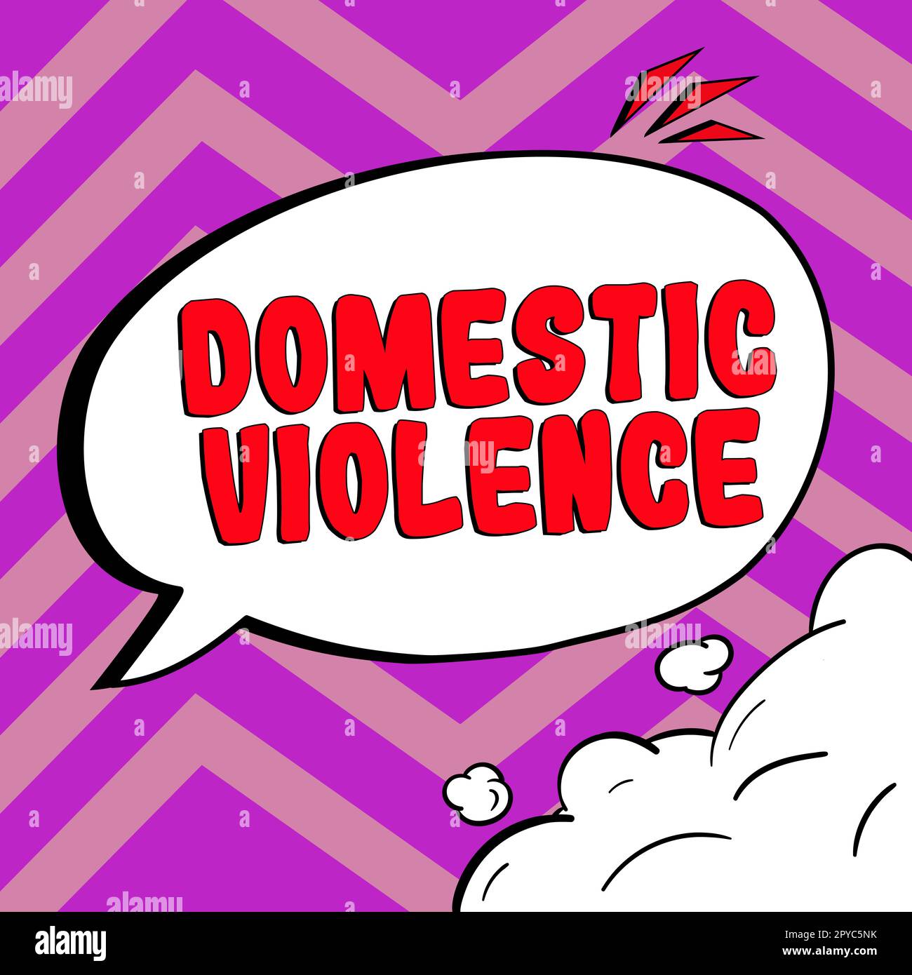 Text caption presenting Domestic Violence. Word Written on violent or ...