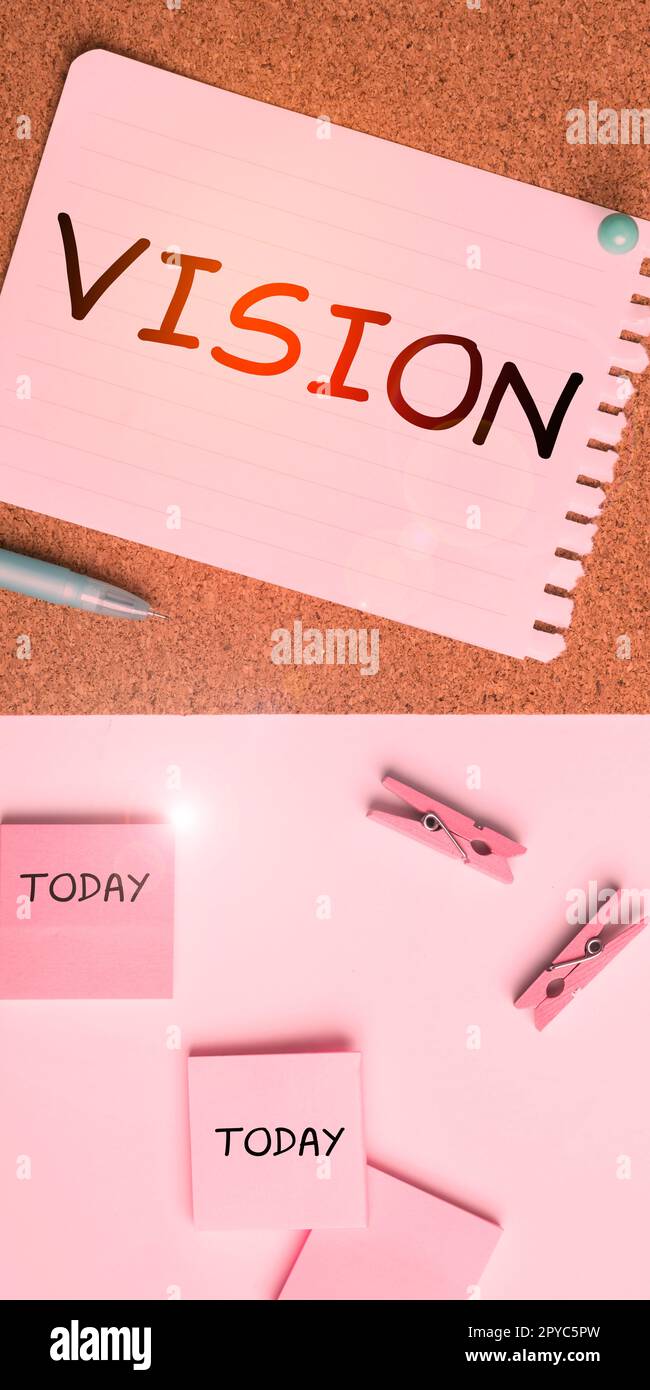 Conceptual caption Vision. Business showcase Being able to see ...