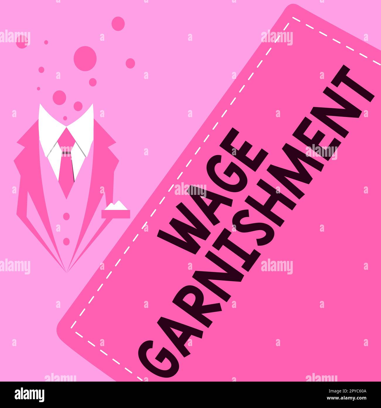 Text showing inspiration Wage Garnishment. Word Written on Deducting ...