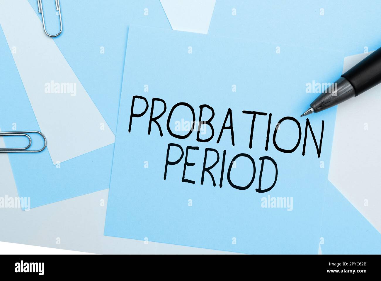 Hand writing sign Probation Period. Business overview focused and ...