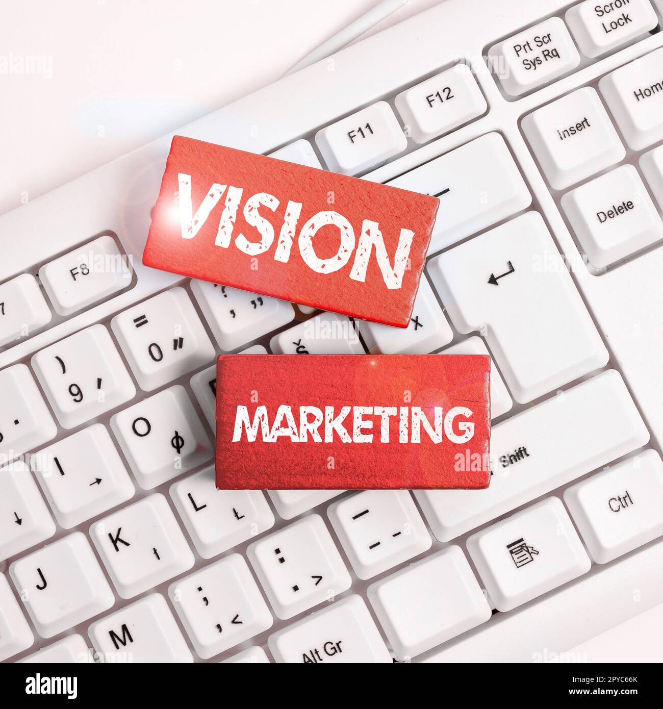 Text showing inspiration Vision Marketing. Business approach outlining ...