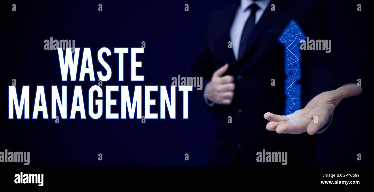 Hand writing sign Waste Management. Business showcase actions required ...