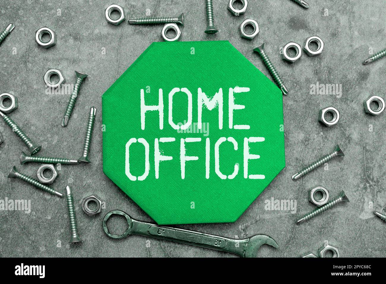 Sign displaying Home Office. Internet Concept space designated in a ...