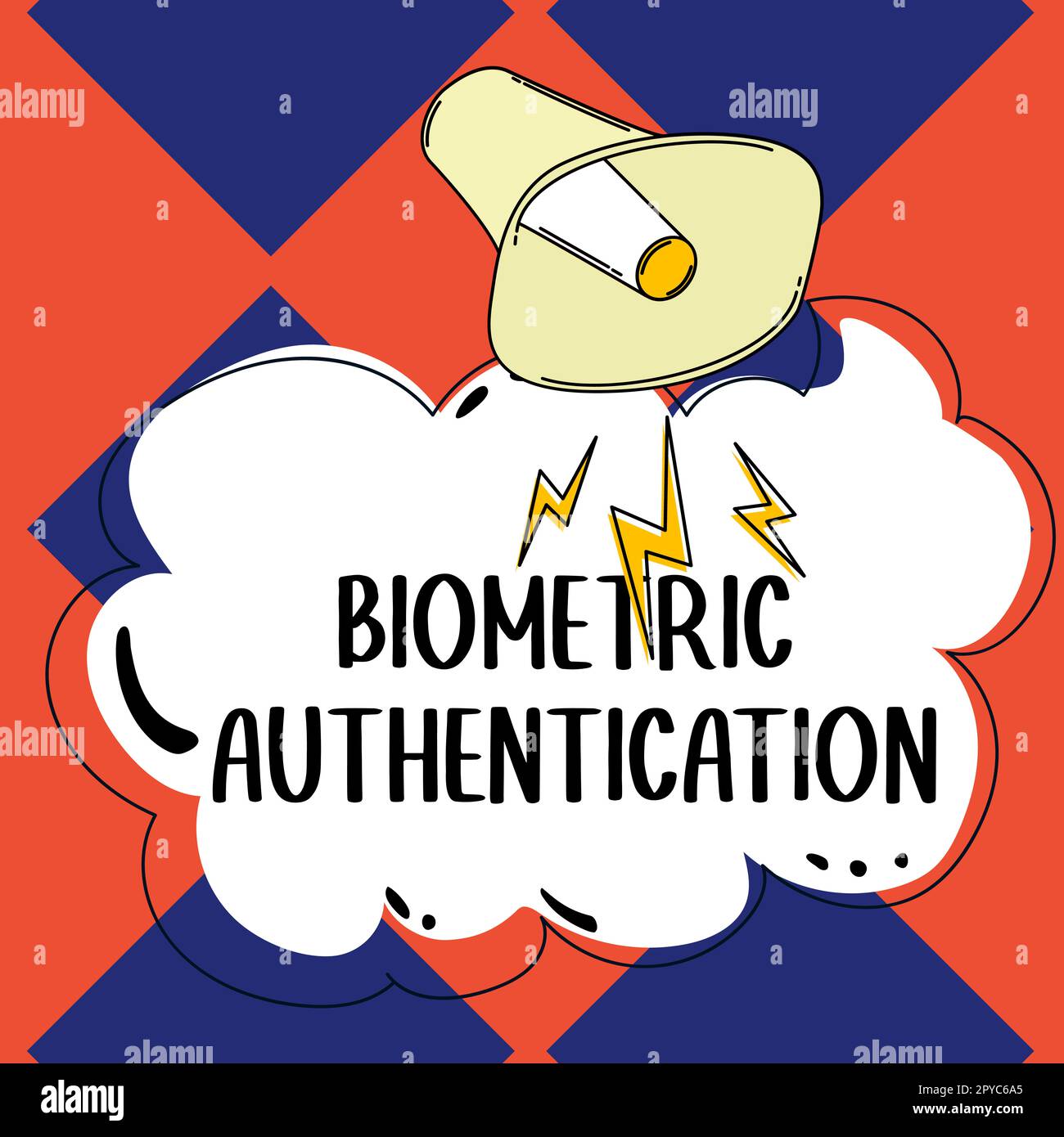 Text caption presenting Biometric Authentication. Business concept ...