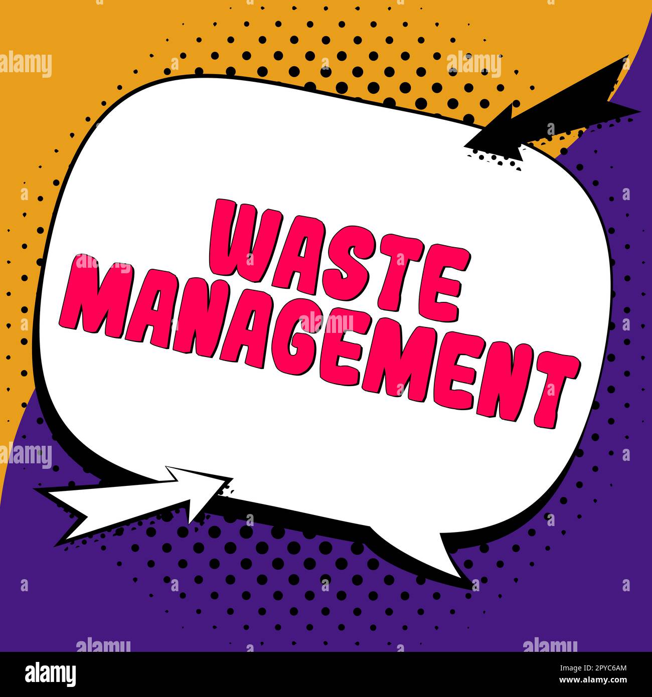 Conceptual caption Waste Management. Business idea actions required ...