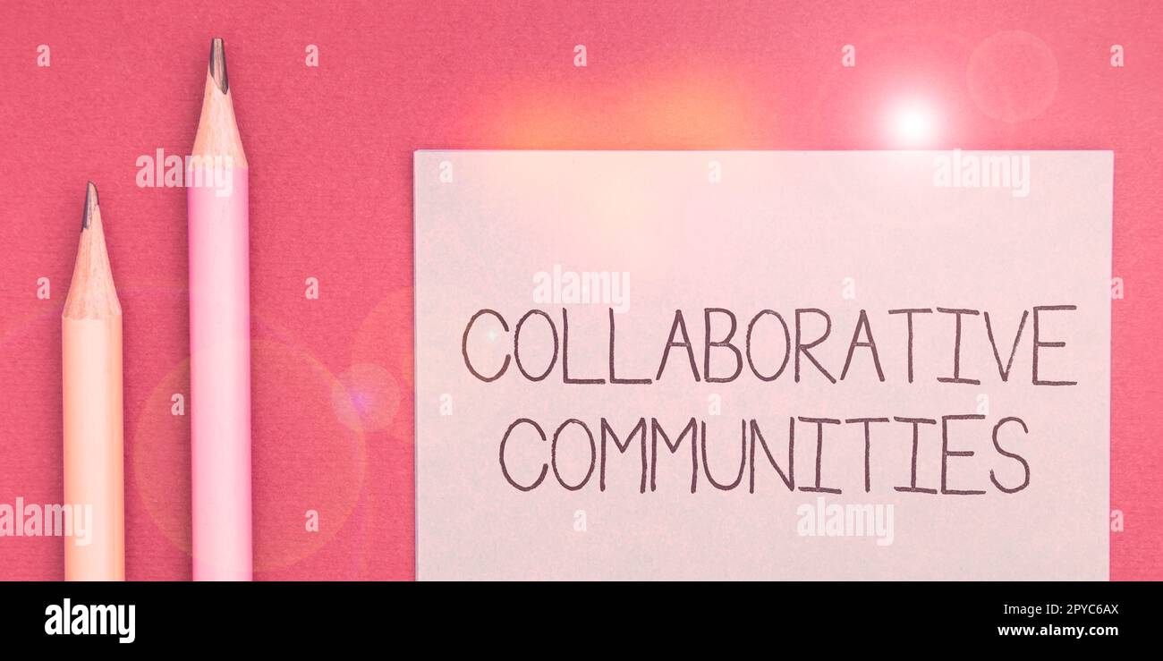Inspiration showing sign Collaborative Communities. Word Written on ...