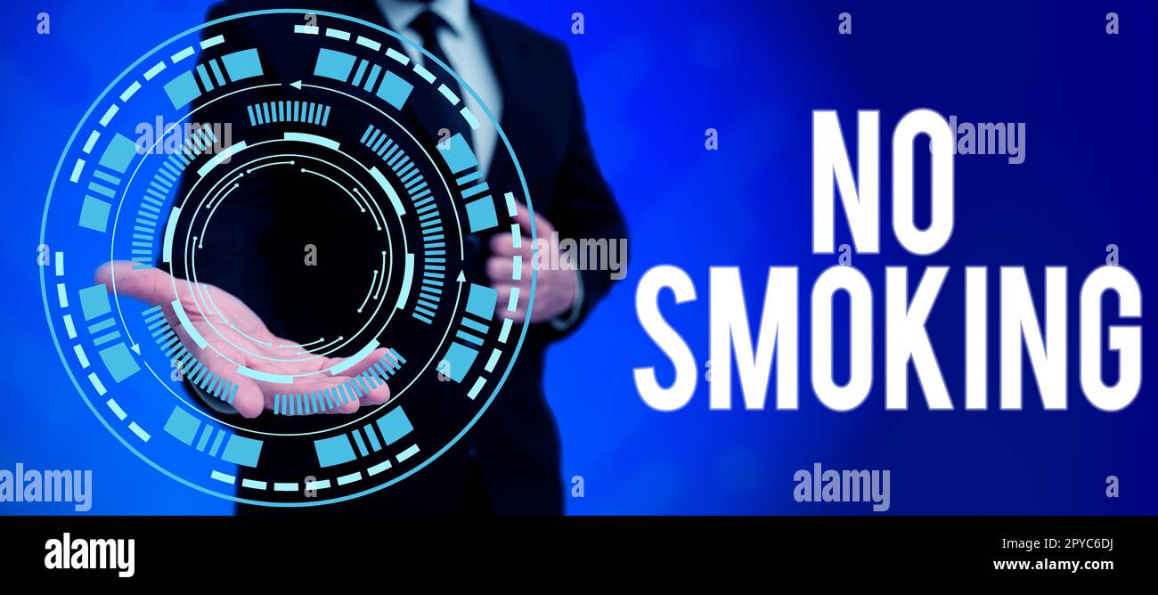 Writing displaying text No Smoking. Business overview using tobacco is ...