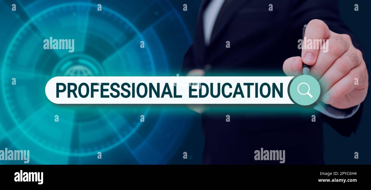 Sign displaying Professional Education. Business showcase Continuing ... Sign displaying Professional Education. Business showcase Continuing ...