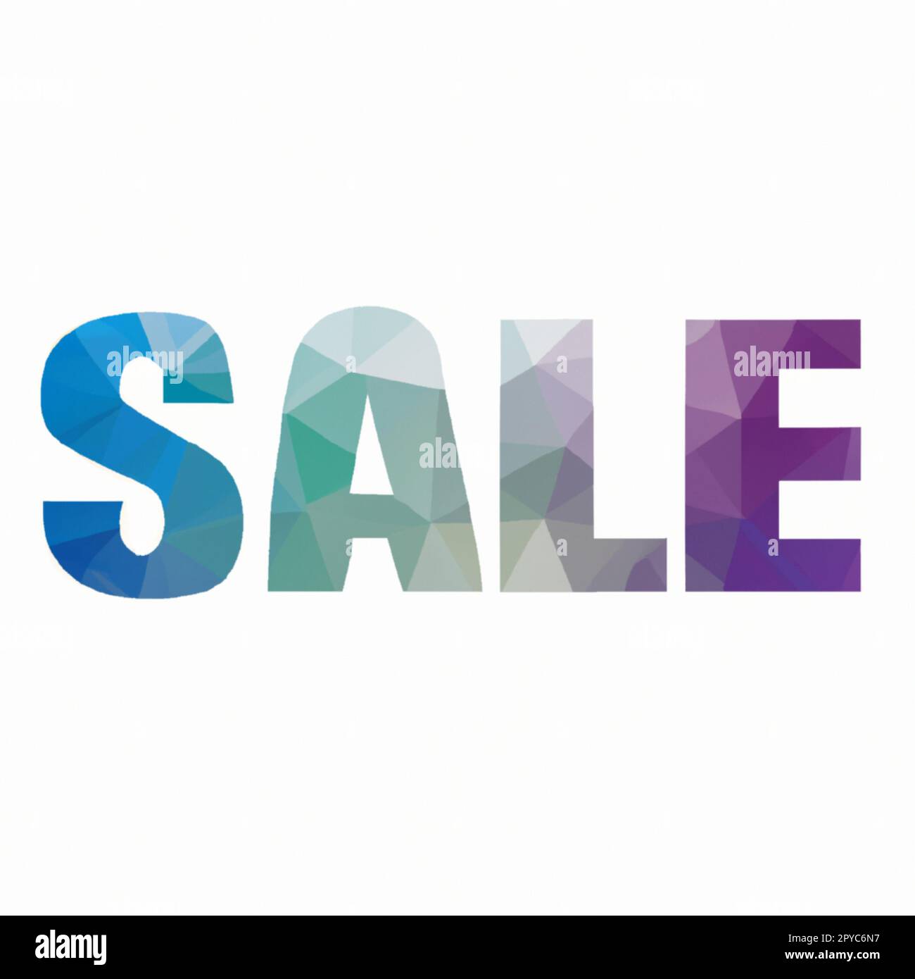 Sale - a word written in multi-colored letters in a geometric style on ...