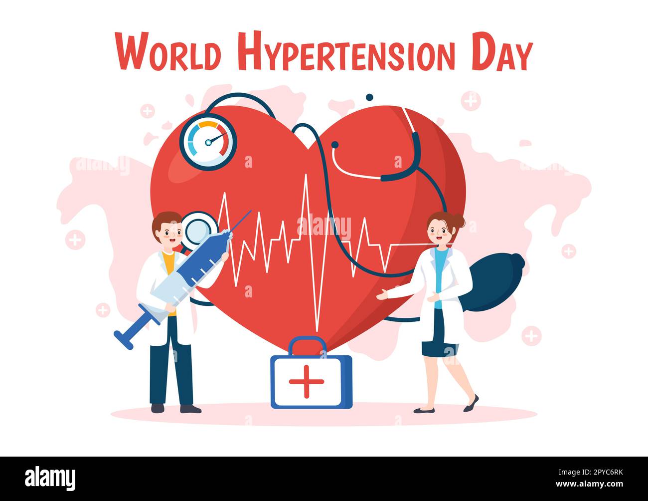 World Hypertension Day on May 17th Illustration with High Blood ...