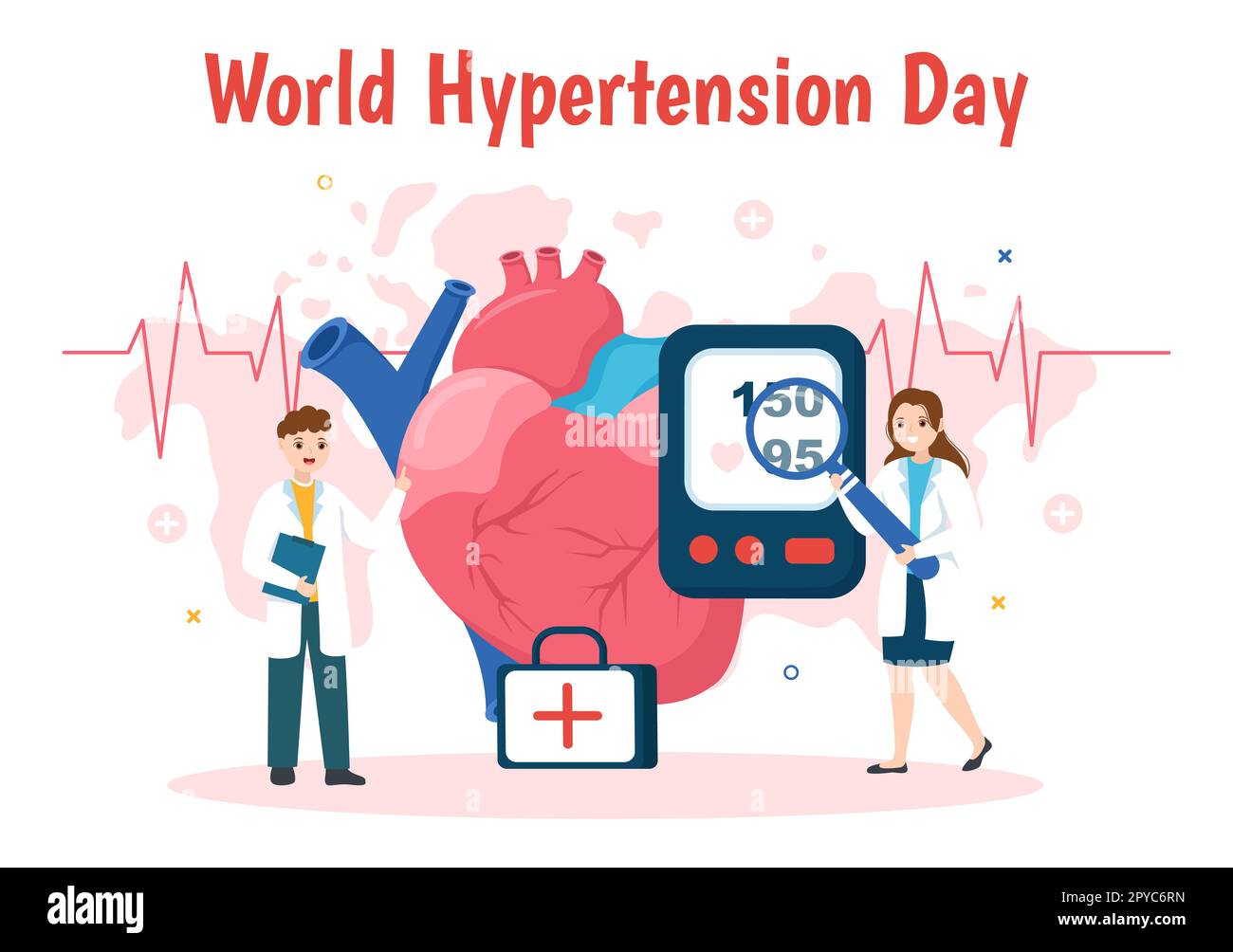 World Hypertension Day on May 17th Illustration with High Blood ...