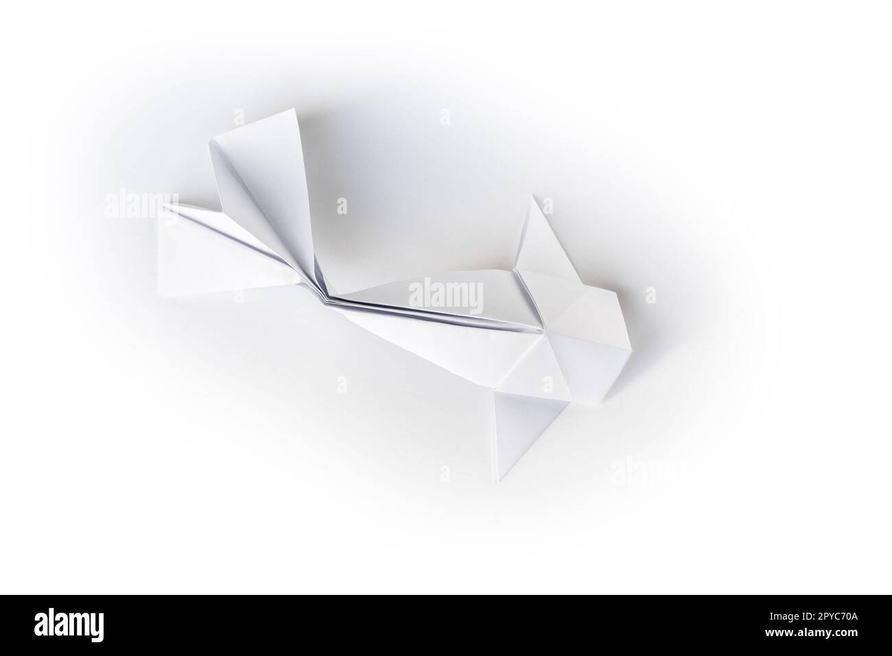 Paper fish origami isolated on a white background Stock Photo - Alamy
