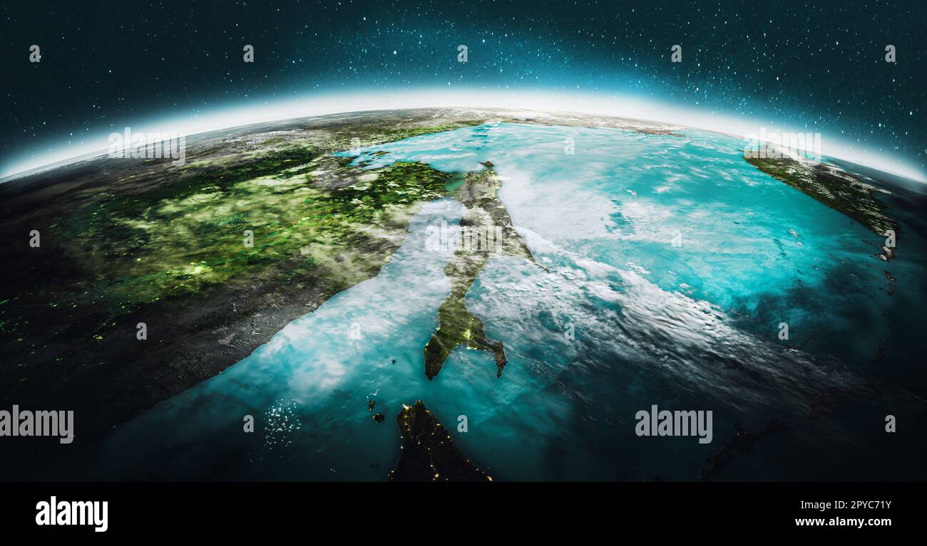 Planet earth sakhalin 3d hi-res stock photography and images - Alamy