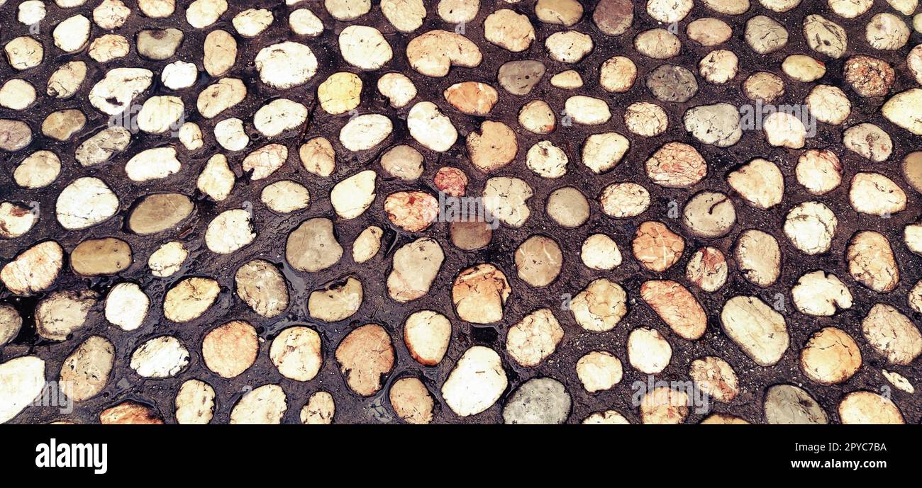 Beautiful natural round stones of soft and warm brown colors. The ...