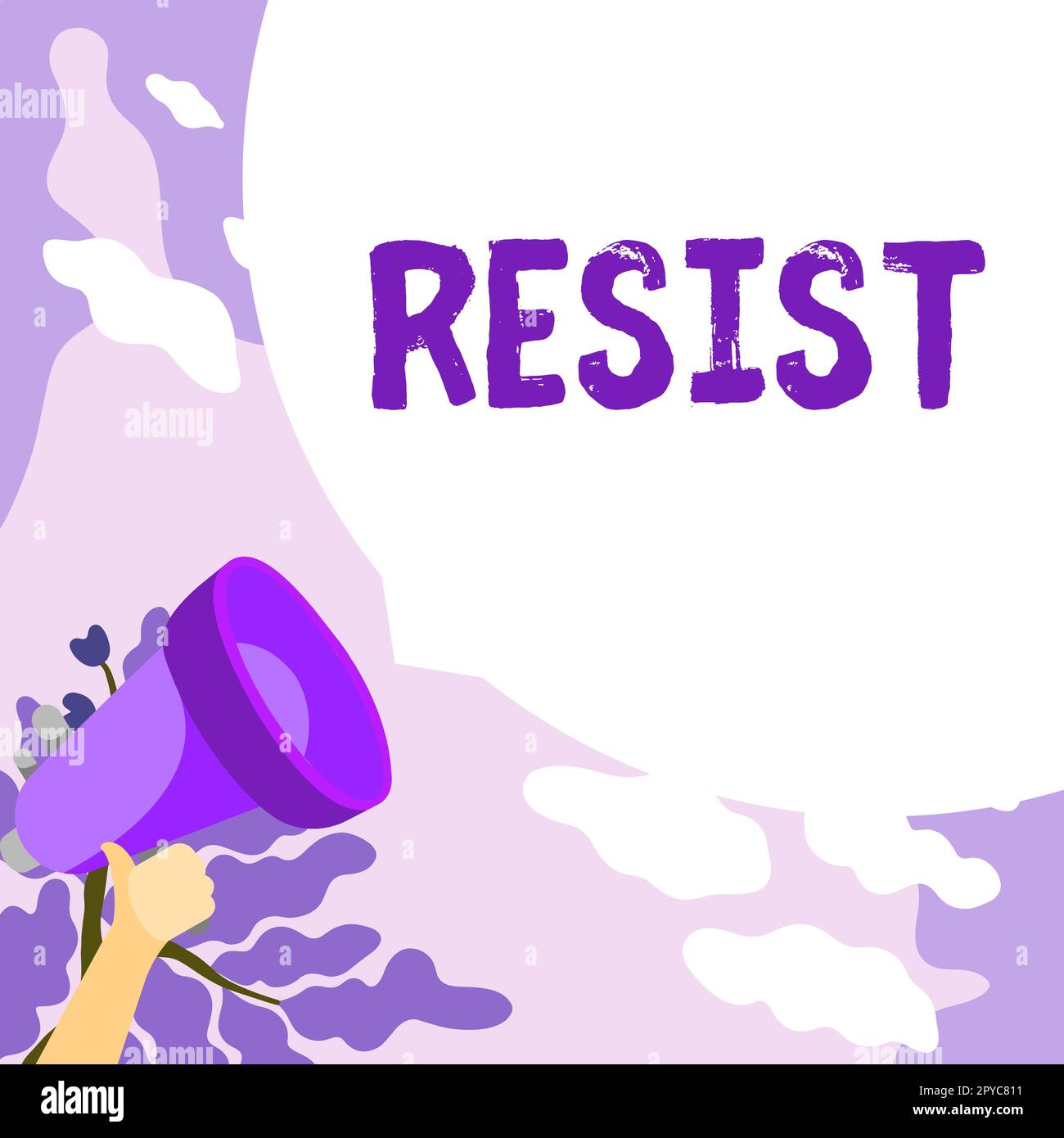 Text showing inspiration Resist. Business idea To fight against ...