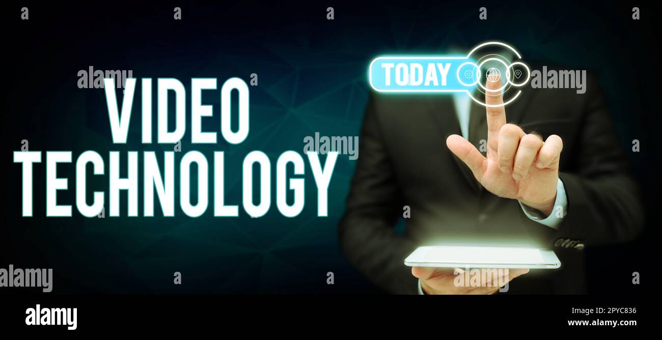 Conceptual display Video Technology. Business idea recording and ...
