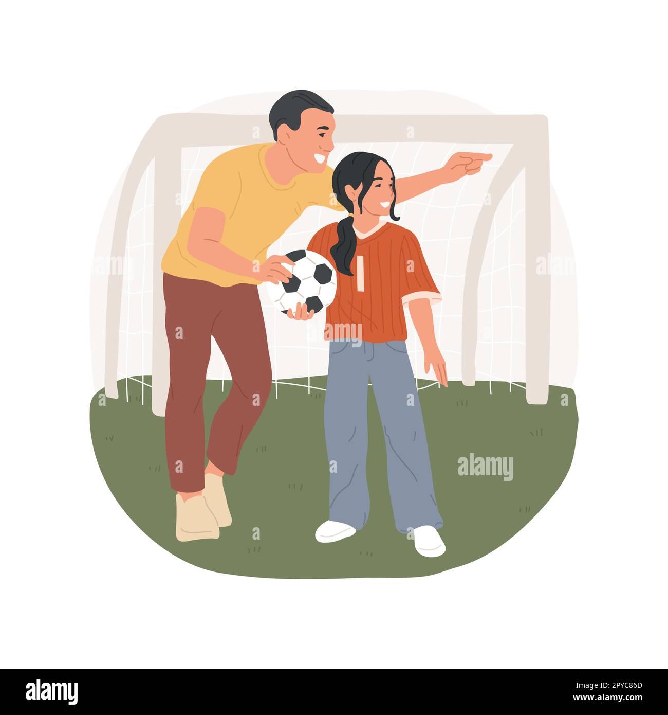 Soccer Teamwork Cartoon