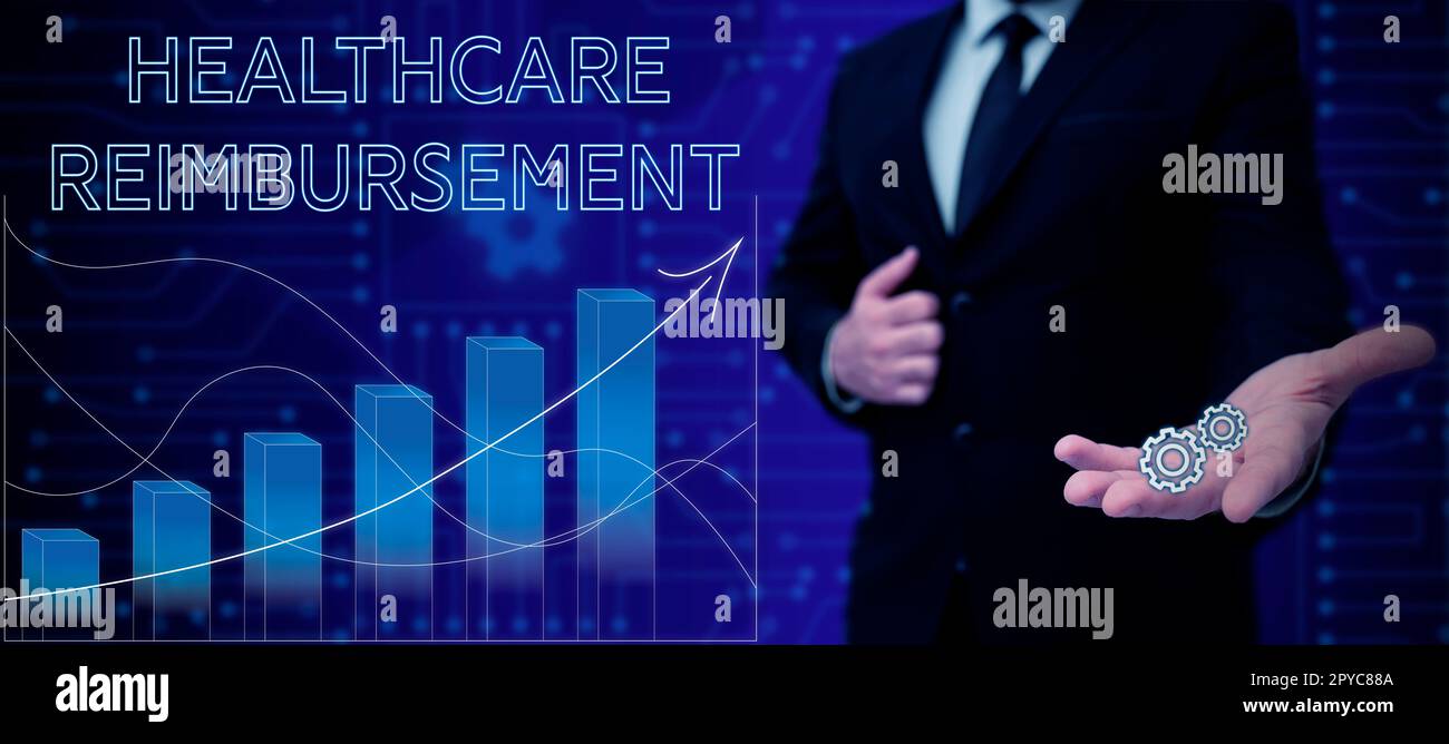 Text caption presenting Healthcare Reimbursement. Internet Concept paid ...