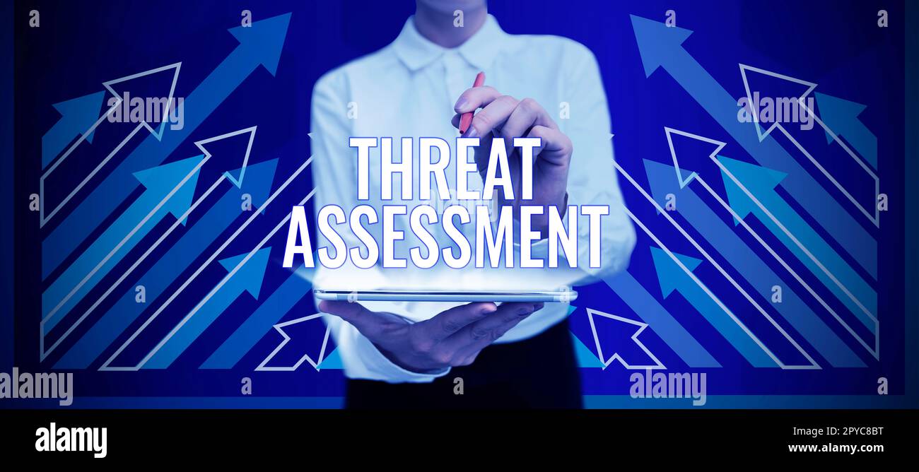 Text sign showing Threat Assessment. Internet Concept determining the ...