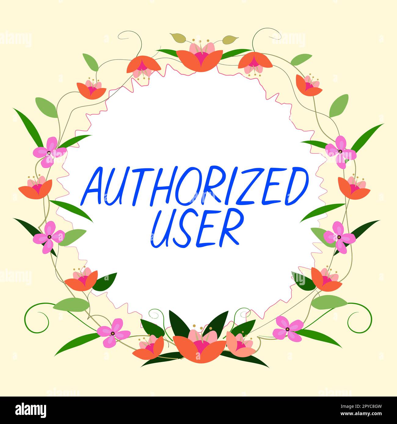 Conceptual display Authorized User. Business overview person granted permission to manage access ...
