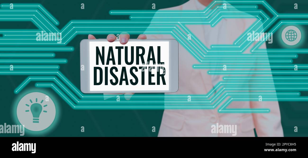 Conceptual caption Natural Disaster. Word for occurring in the course ...