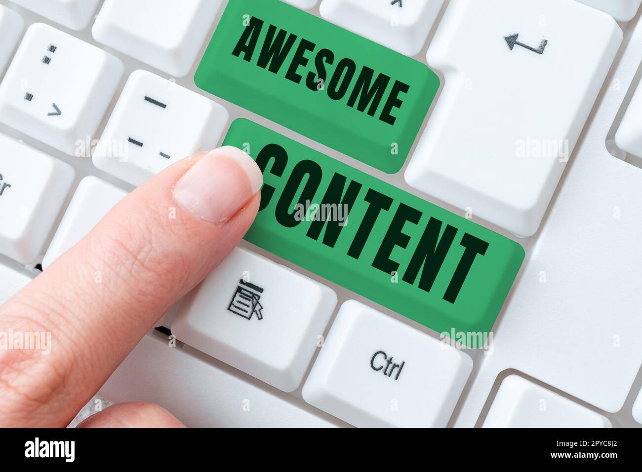 Text caption presenting Awesome Content. Word for valuable useful and ...