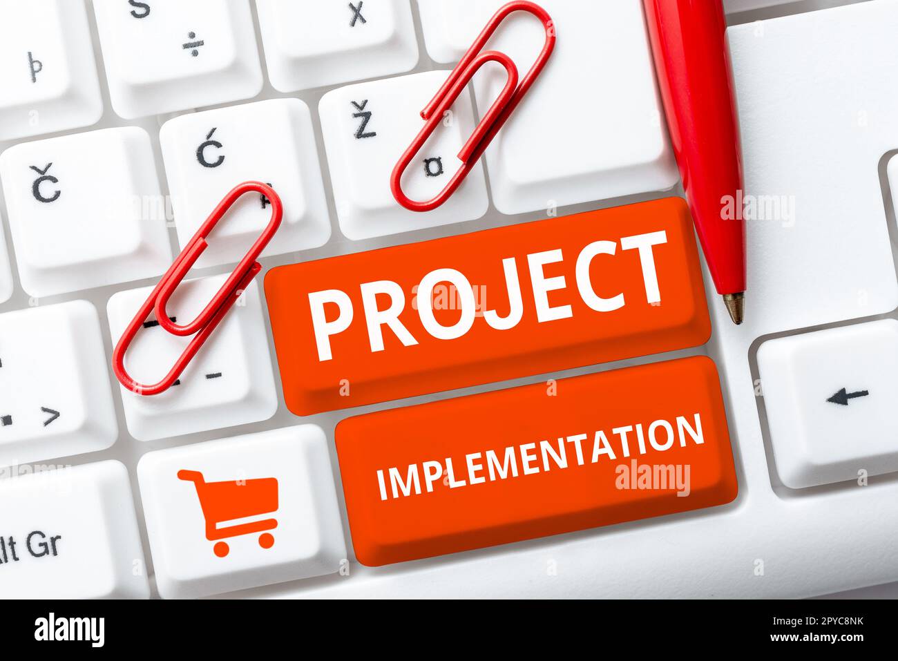 Text caption presenting Project Implementation. Concept meaning paying for start up in order ...