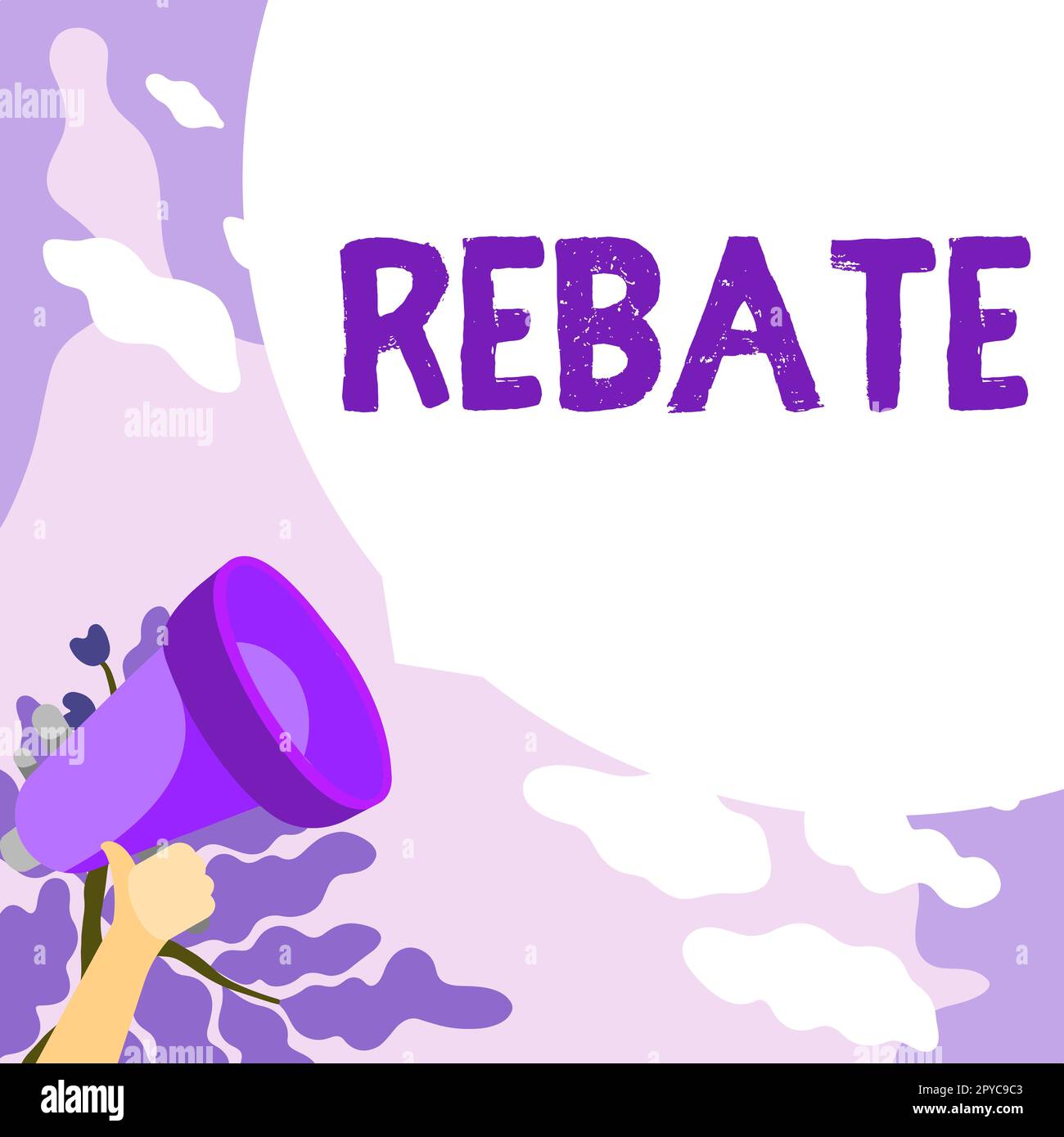 Hand writing sign Rebate. Conceptual photo Huge rewards that can get ...