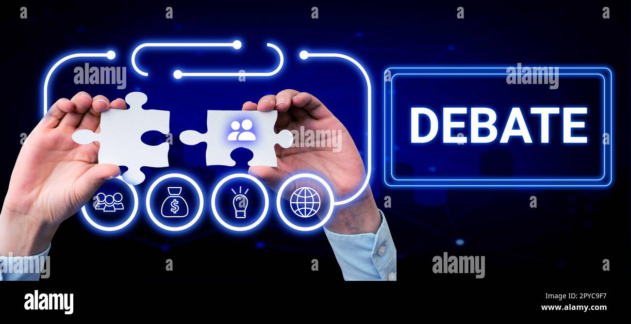 Text showing inspiration Debate. Internet Concept formal discussion on ...