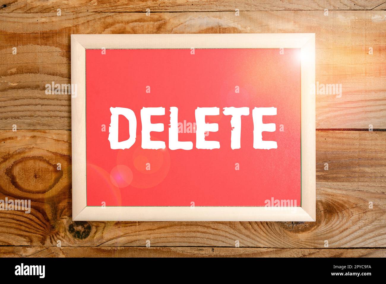 Hand writing sign Delete. Business idea remove or obliterate written or ...