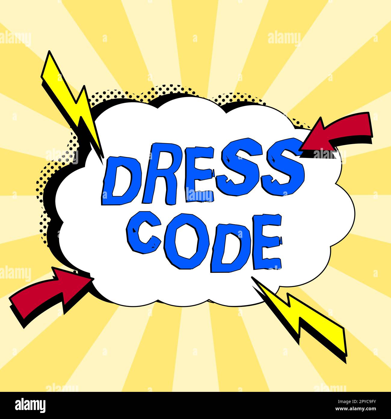 Handwriting text Dress Code. Word Written on an accepted way of dressing for a particular ...