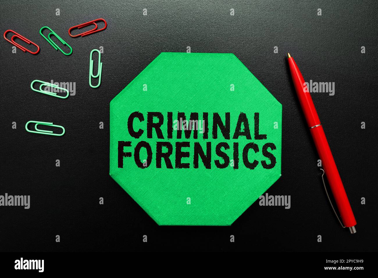 Sign displaying Criminal Forensics. Business showcase Federal Offense ...