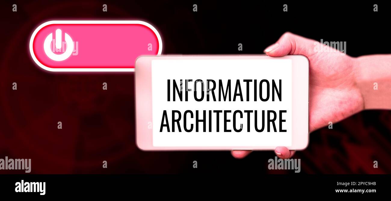 Hand Writing Sign Information Architecture Word Written On Structural Design Shared Information